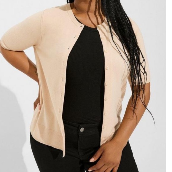 torrid | Sweaters | Torrid Everyday Soft Cardigan Short Sleeve Crewneck ...